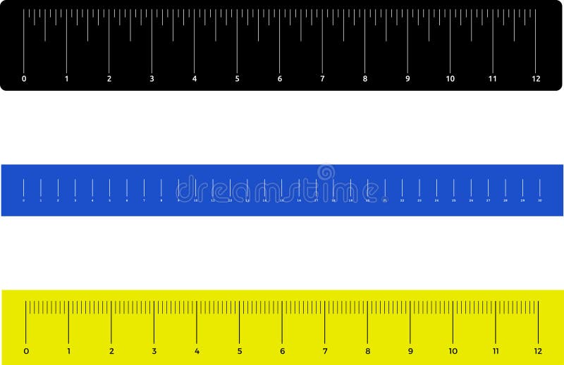 Graduated Ruler Vector Illustration on a White. Inch and Centimeter ...