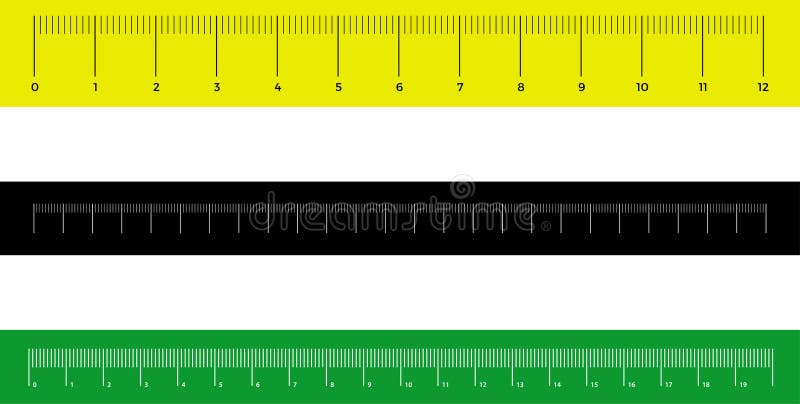 Graduated Ruler Vector Illustration on a White. Inch and Centimeter ...