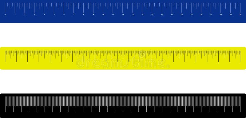 Graduated Ruler Vector Illustration on a White. Inch and Centimeter ...