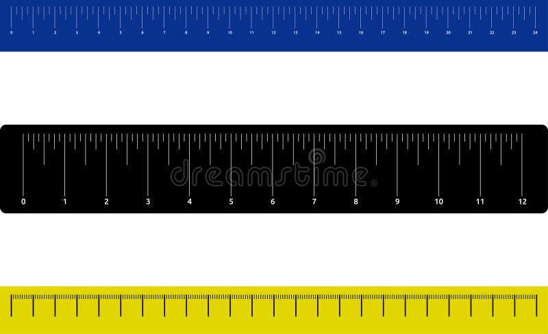 Graduated Ruler Vector Illustration on a White. Inch and Centimeter ...