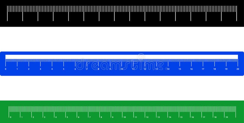 Graduated Ruler Vector Illustration on a White. Inch and Centimeter ...