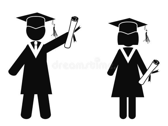 Stick Figure Graduate Stock Illustrations – 136 Stick Figure Graduate ...