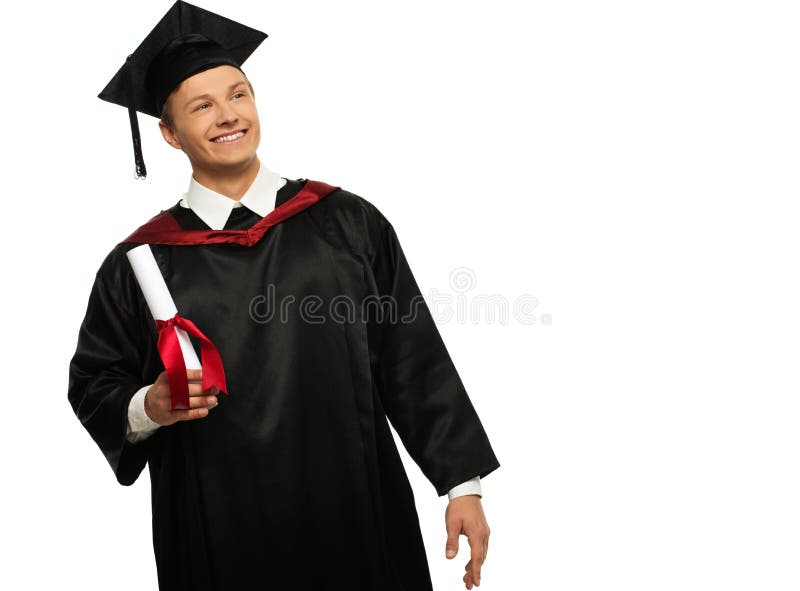 Graduated student man stock image. Image of cheerful - 40795373