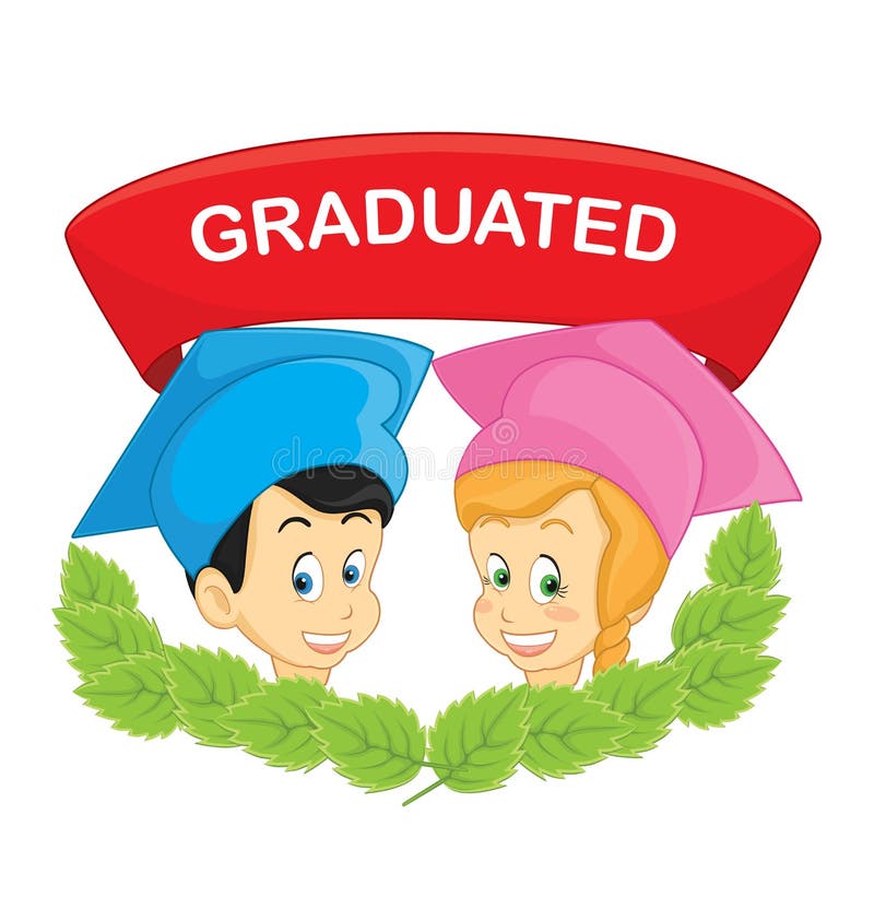 Happy Graduated Kids stock vector. Illustration of children - 25998829