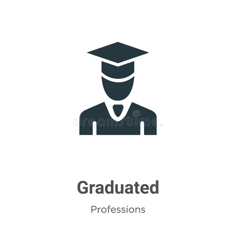 Graduated Boy Vector Logo Design. Stock Vector - Illustration of happy ...