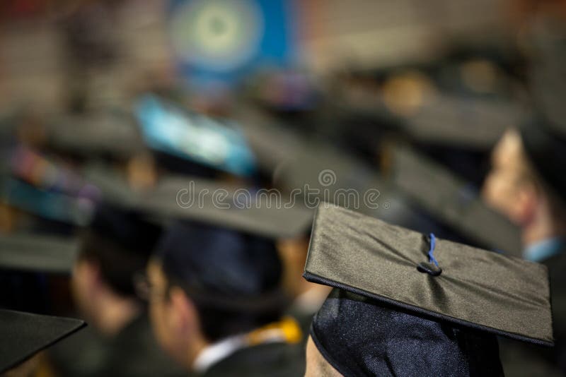 Graduates during Commencement Ceremony Stock Image - Image of ...