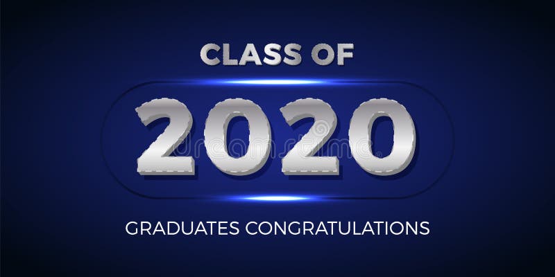Congratulations Graduates 2020. Celebration Text Poster. Graduates ...