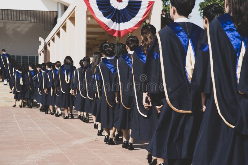 The Graduates Entered the Auditorium Editorial Photography - Image of ...