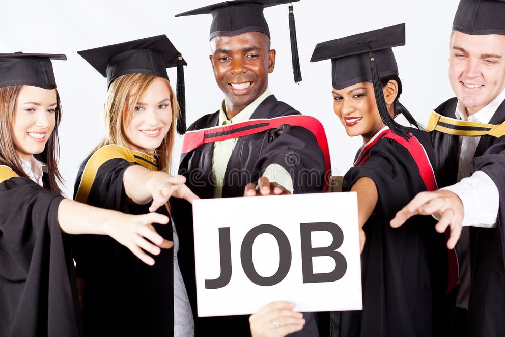 Graduates grab job stock photo. Image of diploma, american - 24021682