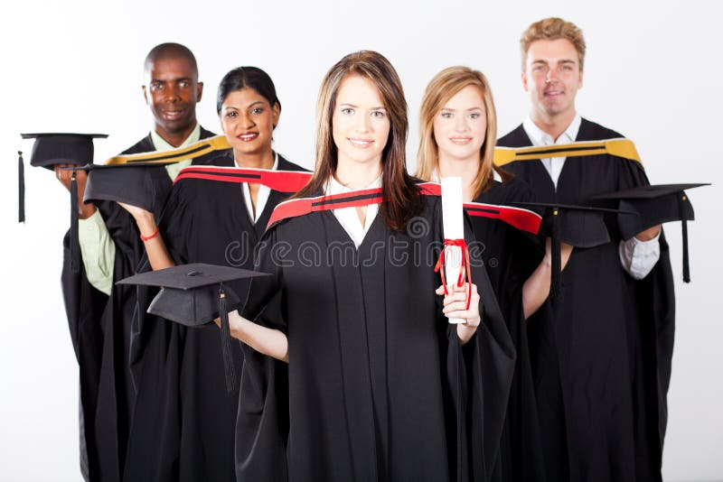 Graduates grab job stock photo. Image of diploma, american - 24021682