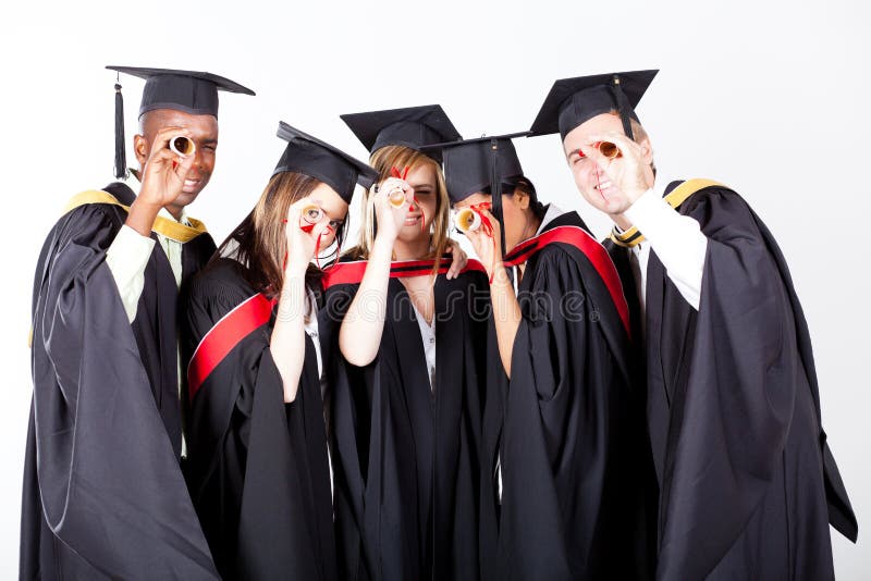 Graduates grab job stock photo. Image of diploma, american - 24021682