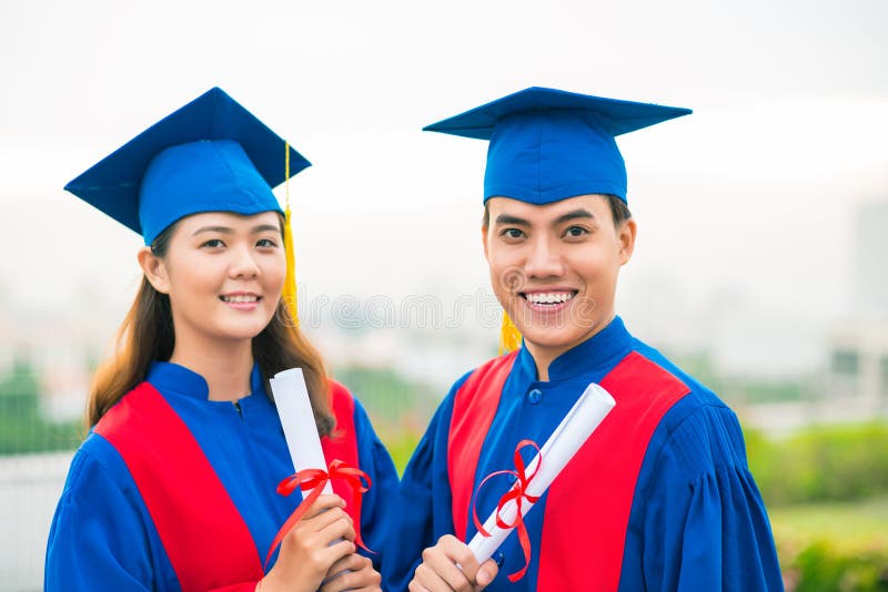 Group of High School Students Celebrating Graduation Stock Photo ...