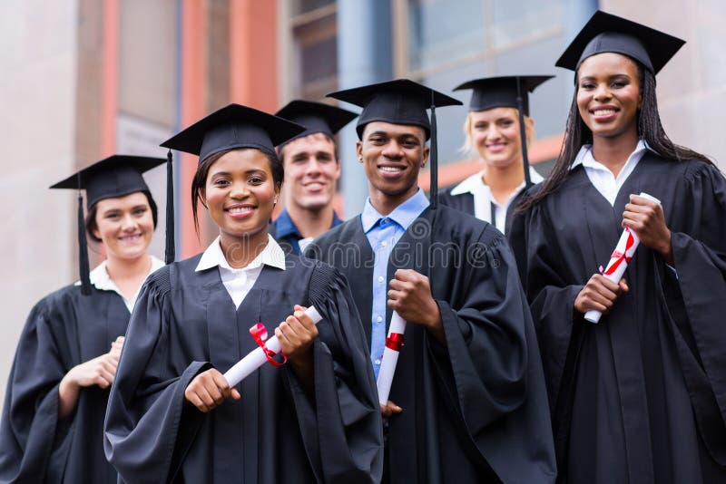 Graduates University Building Stock Image - Image of ceremony ...