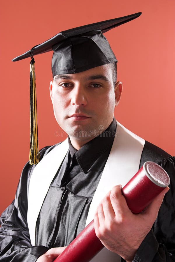 Graduatie een mens stock foto. Image of emotie, toga, onderwijs - 1921702