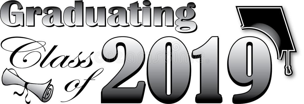 Graduating Class of 2019 stock illustration. Illustration of education ...