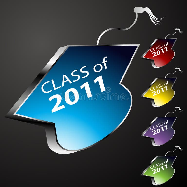 Graduating Class Cap Buttons Stock Vector - Illustration of collection ...