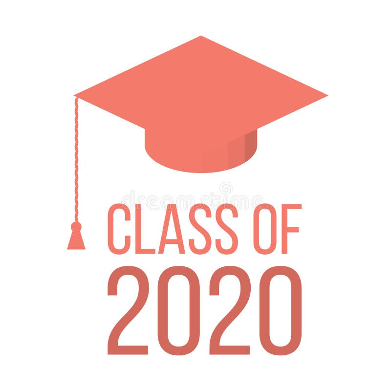2020 Graduation Cap Isolated Stock Illustration - Illustration of ...