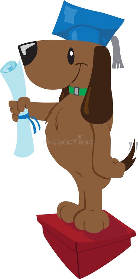 3d Graduate puppy stock vector. Illustration of canine - 39285038