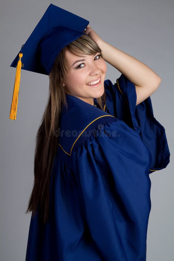 Graduating Teen Girl stock photo. Image of white, young - 4972180
