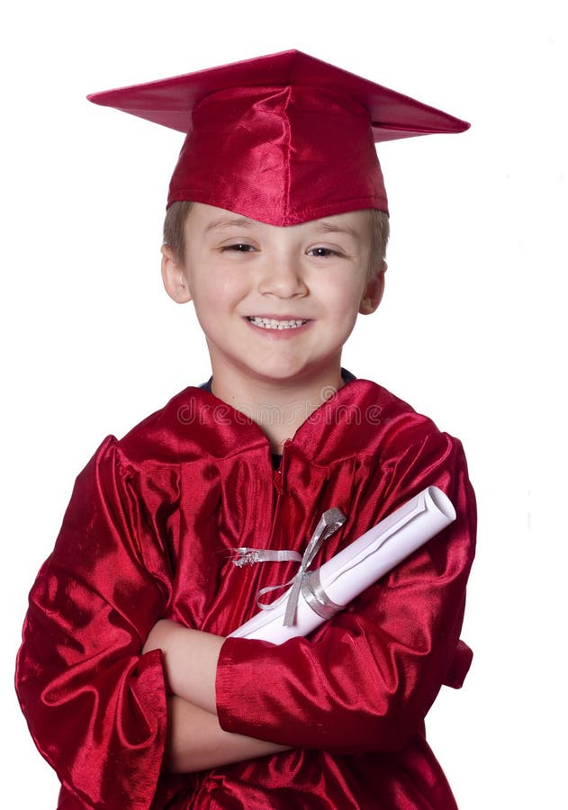 Proud Preschool Girl Graduate Child Stock Image - Image of achievement ...