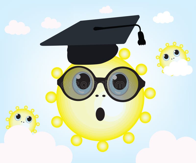 Graduating sun and sky stock vector. Illustration of smiley - 21113491