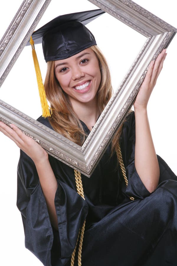 Graduating Woman stock photo. Image of graduate, gown - 2614764