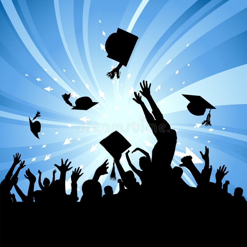Graduation vector stock vector. Illustration of graduates - 8141479