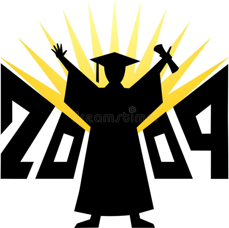 Graduation 2009/eps stock vector. Illustration of commencement - 7565109