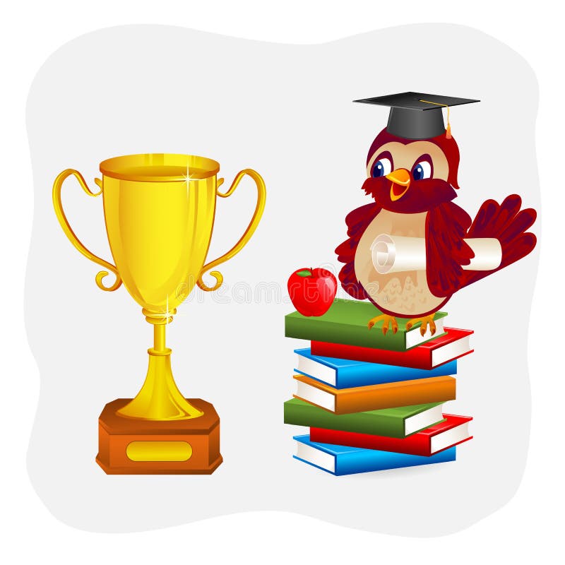 Bird Student and Teacher stock vector. Illustration of adorable - 29534927