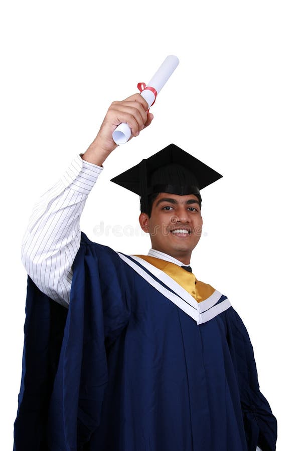 Indian Guy in a Graduation Gown. Stock Image - Image of australia ...
