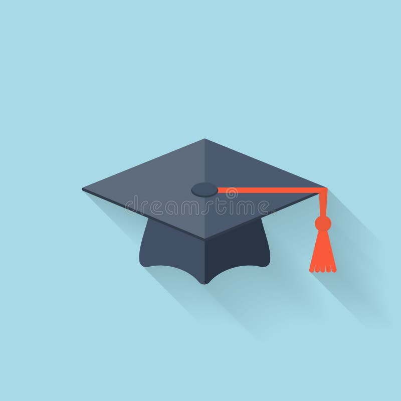 Academic Cap Icon. Study Cap Symbol Stock Vector - Illustration of ...