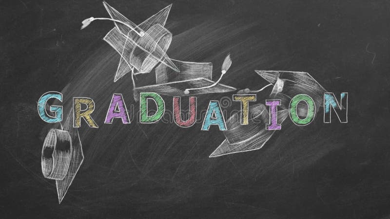 Graduation. Animated Chalkboard Illustration. Stock Video - Video of ...