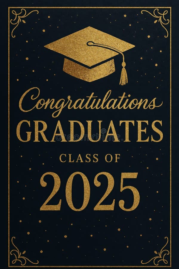 Graduation Day Message with Colored Pencils Stock Photo - Image of ...