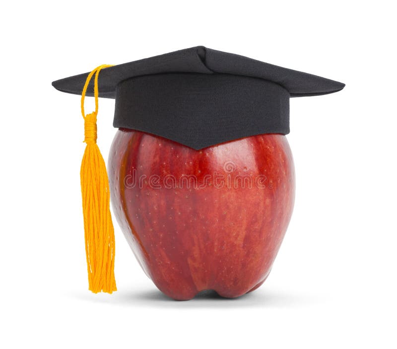 Graduation Apple photo stock. Image du apprenez, professeur - 88145372