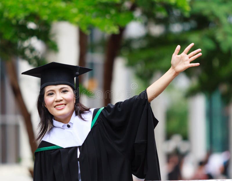 Graduation asian girls stock photo. Image of grad, group - 35987402