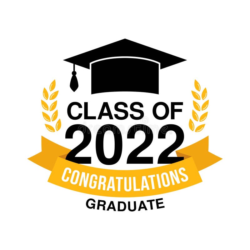 Graduation Congratulations Senior School Badge Emblem Illustration ...