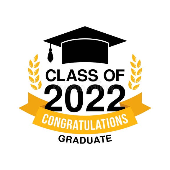 Graduation Congratulations Senior School Badge Emblem Illustration ...