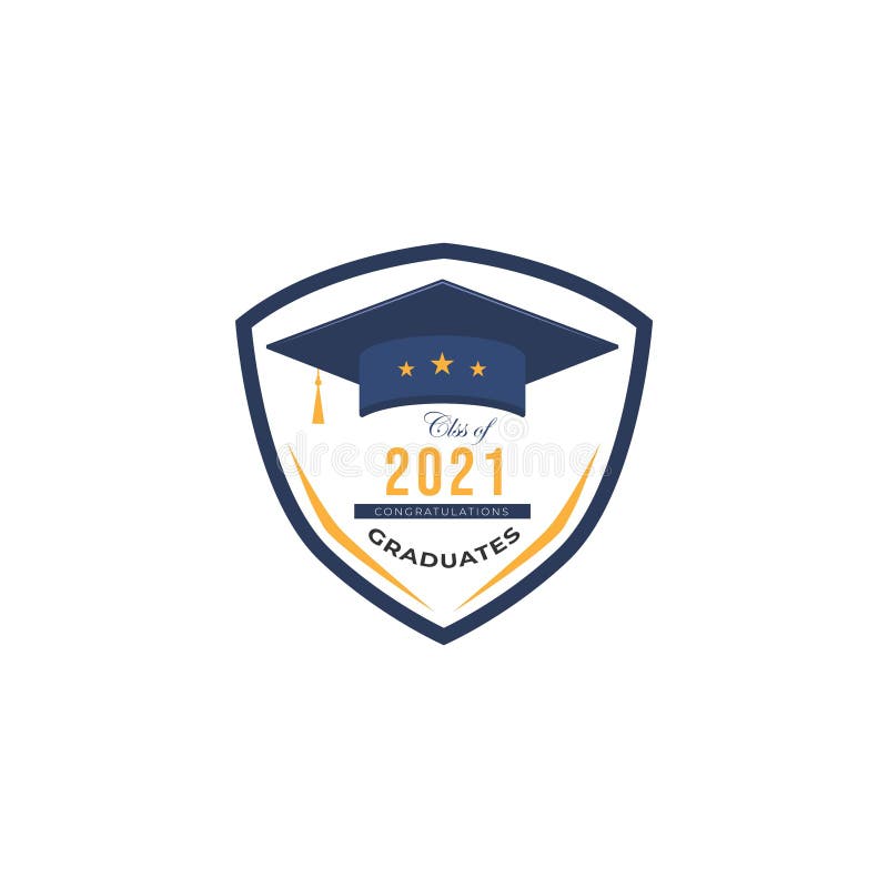 Graduation Badge Icon Logo Concept Vector Design Stock Vector ...