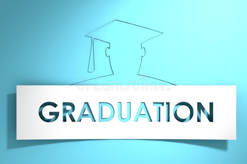 Graduation Banner with Blue Background Stock Illustration ...
