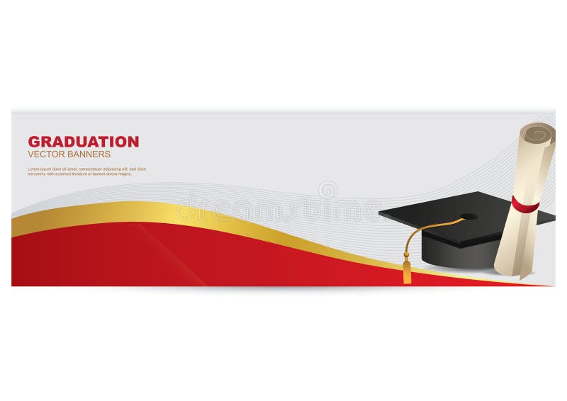 Graduation Banner. Vector Illustration Decorative Design Stock Vector ...
