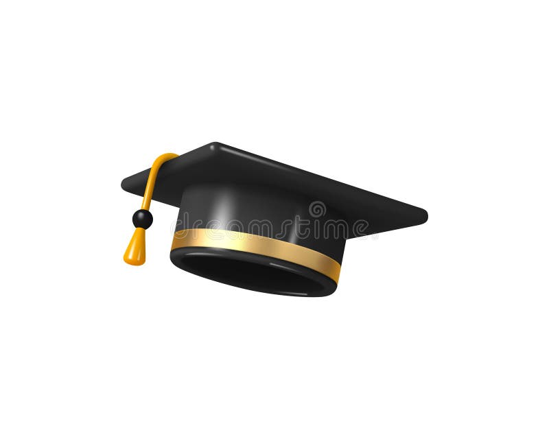 Graduation Black Cap. Education, Degree Ceremony Concept Stock Vector ...