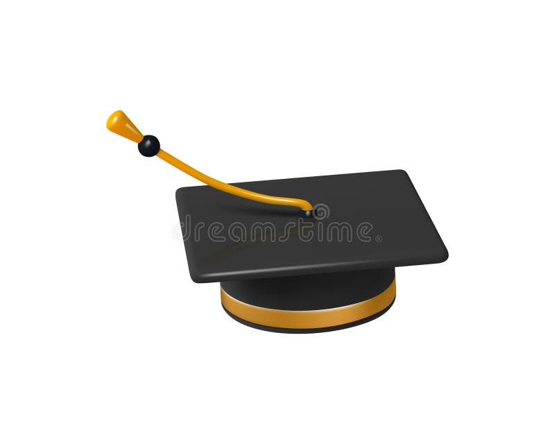 Graduation Black Cap. Education, Degree Ceremony Concept Stock Vector ...
