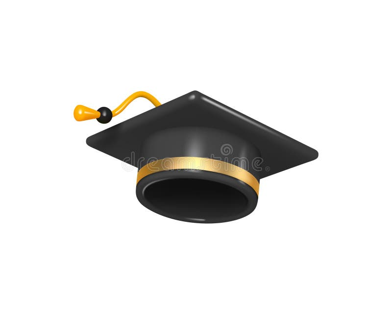 Graduation Black Cap. Education, Degree Ceremony Concept Stock Vector ...