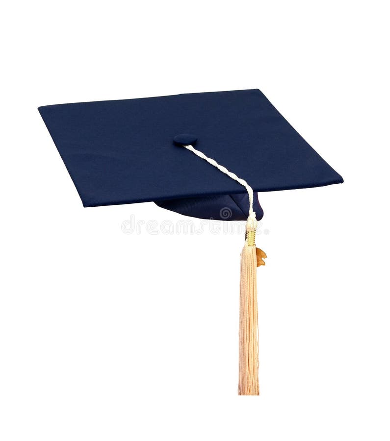 Graduation blue cap stock photo. Image of learning, intelligence - 30160390
