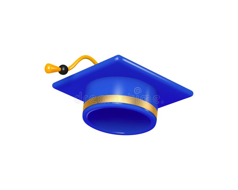 Graduation Blue Caps. Education, Degree Concept. Stock Vector ...