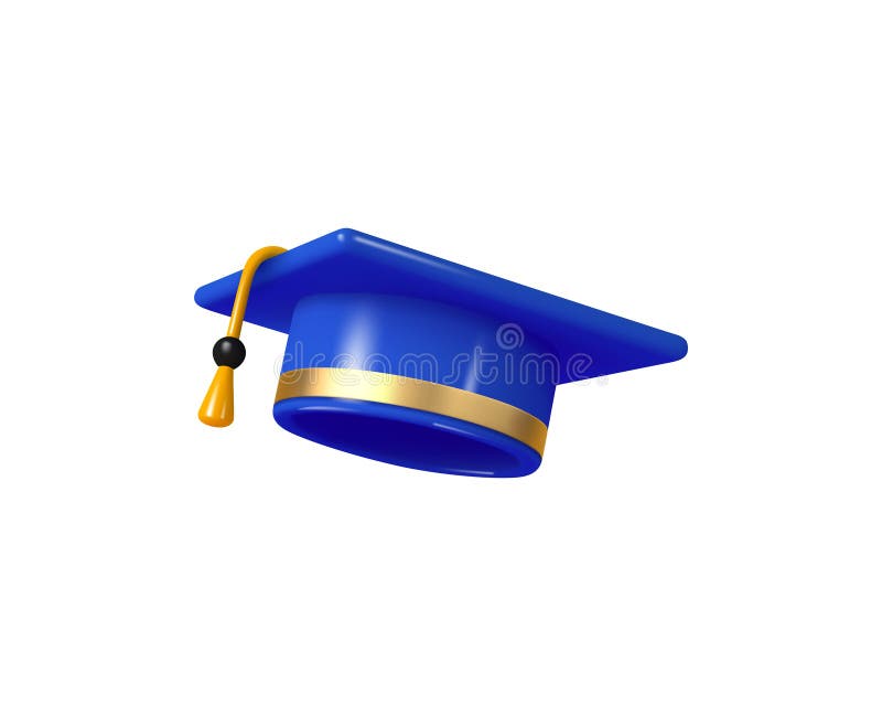 Graduation Blue Caps. Education, Degree Concept. Stock Vector ...