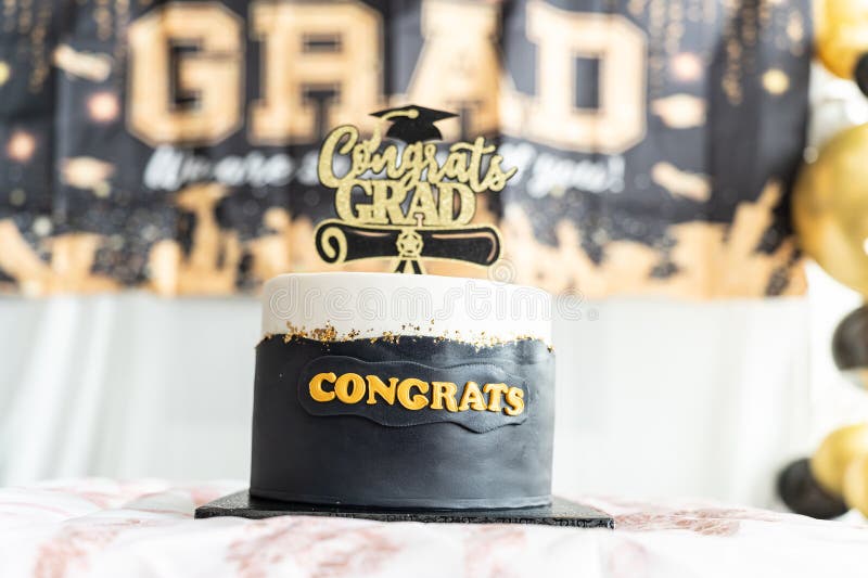 Graduation phd cake stock photo. Image of white, dish - 353919828