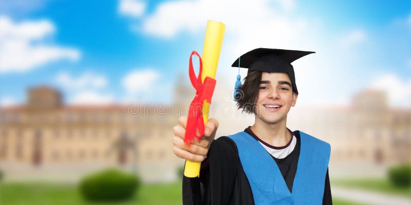 Graduation on campus stock image. Image of border, teenagers - 167088467
