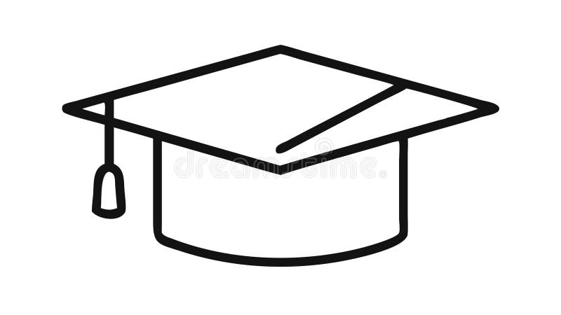 Graduation Cap Academic Outline Icon, Education, Study, Vector Design ...