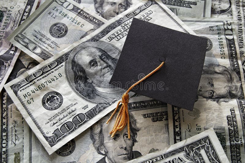 Graduation cap stock image. Image of money, finance, university - 24145319